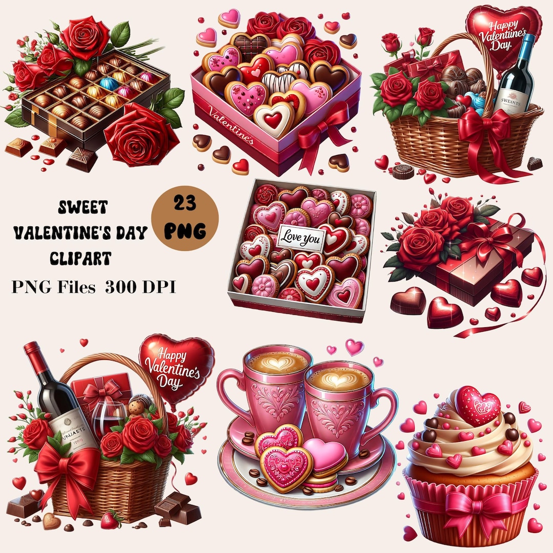 23 Sweet Valentine's Day Clipart, Valentines Candy Clipart, Valentine's ...