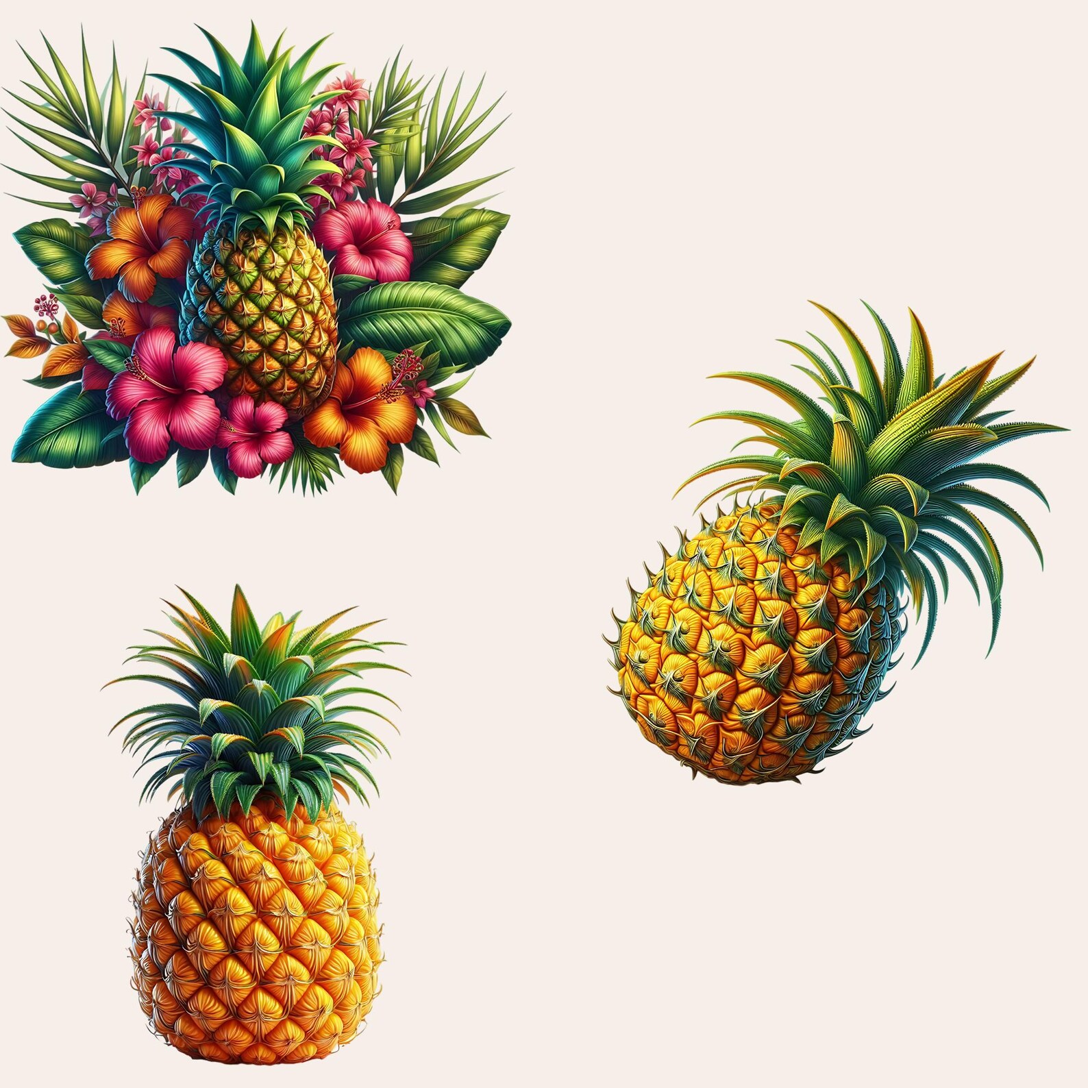 12 Pineapple Clipart, Summer Fruits Clipart, Tropical Pineapple Clipart ...