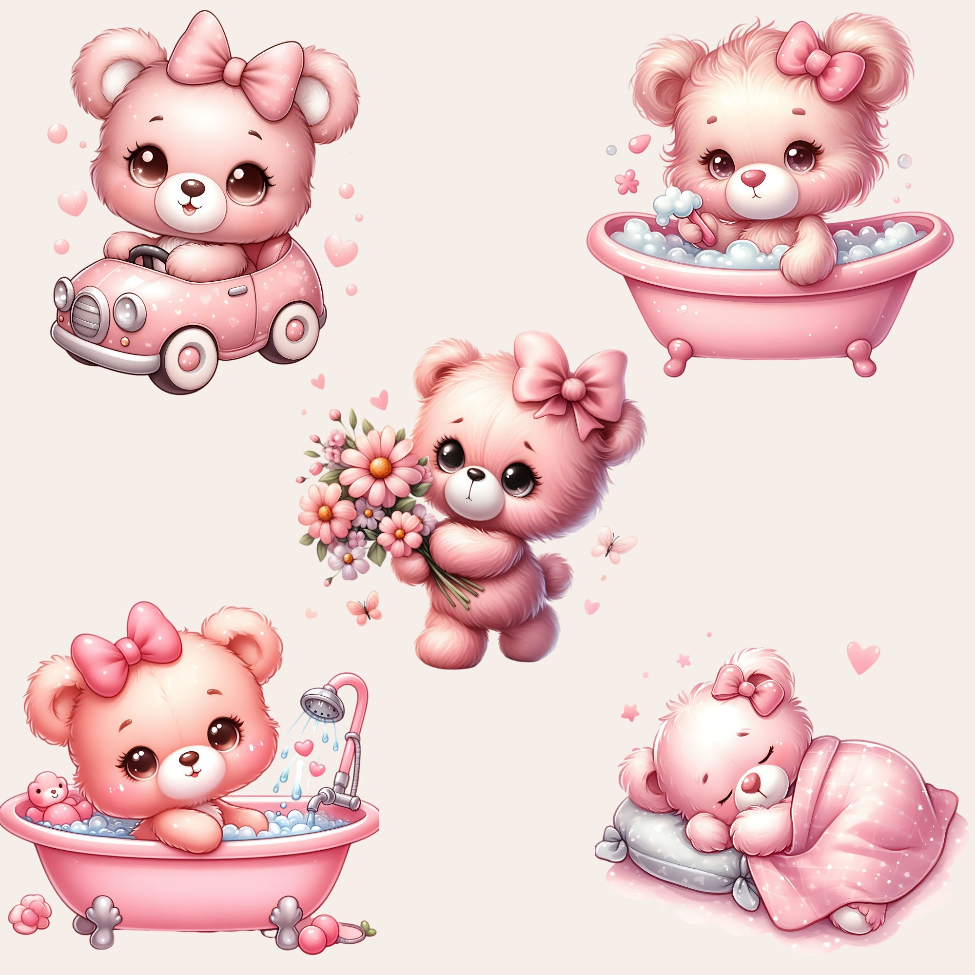 30 Sleepy Teddy Bear Clipart, Pink Teddy Bear PNG, Teddy Bear Clipart ...