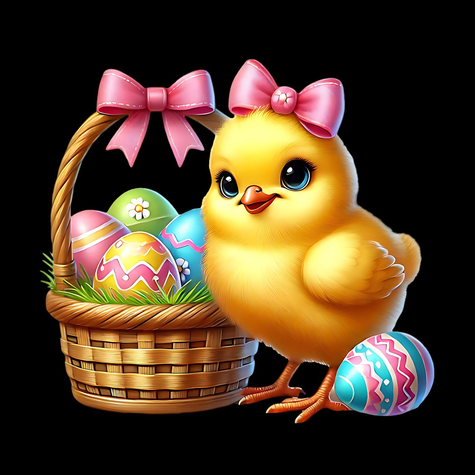 15 Easter Chicks Clipart, Cute Baby Chicks Clipart, Easter Chicks With ...