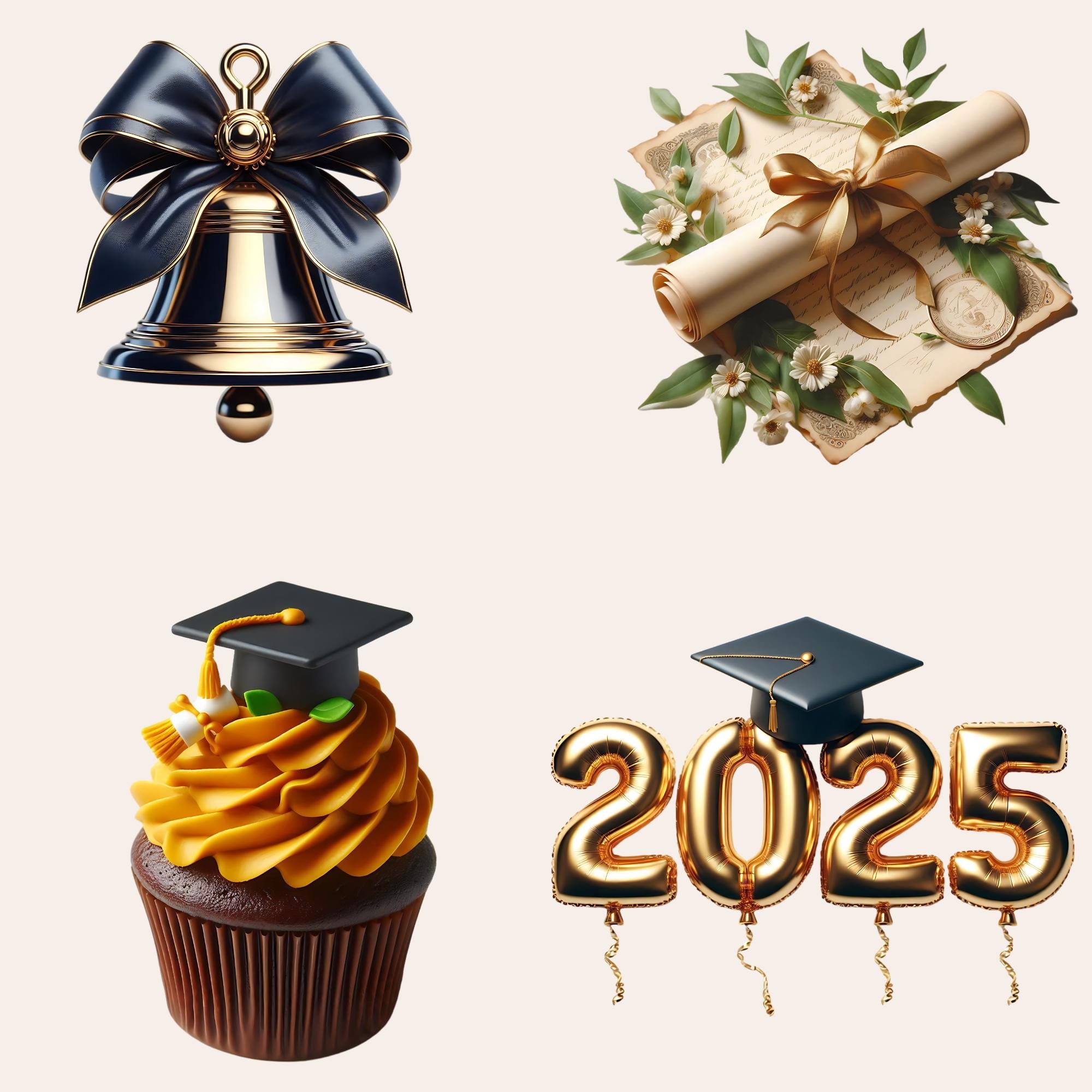 35 Graduation Clipart Bundle, Graduation PNG Bundle, Graduation Girl ...