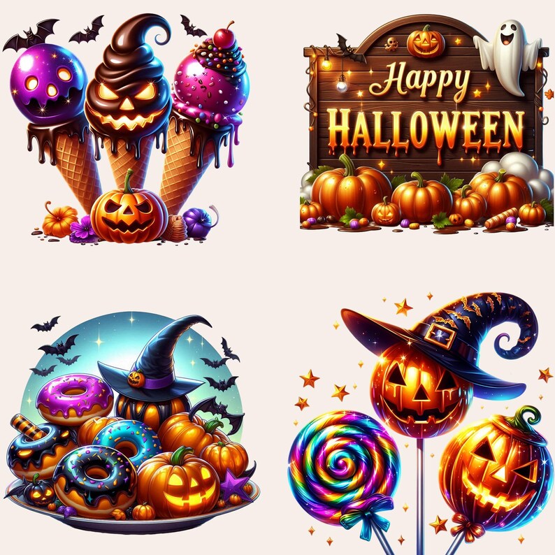 25 Halloween Candy Shop Clipart, Halloween Candy PNG, Halloween Treats ...