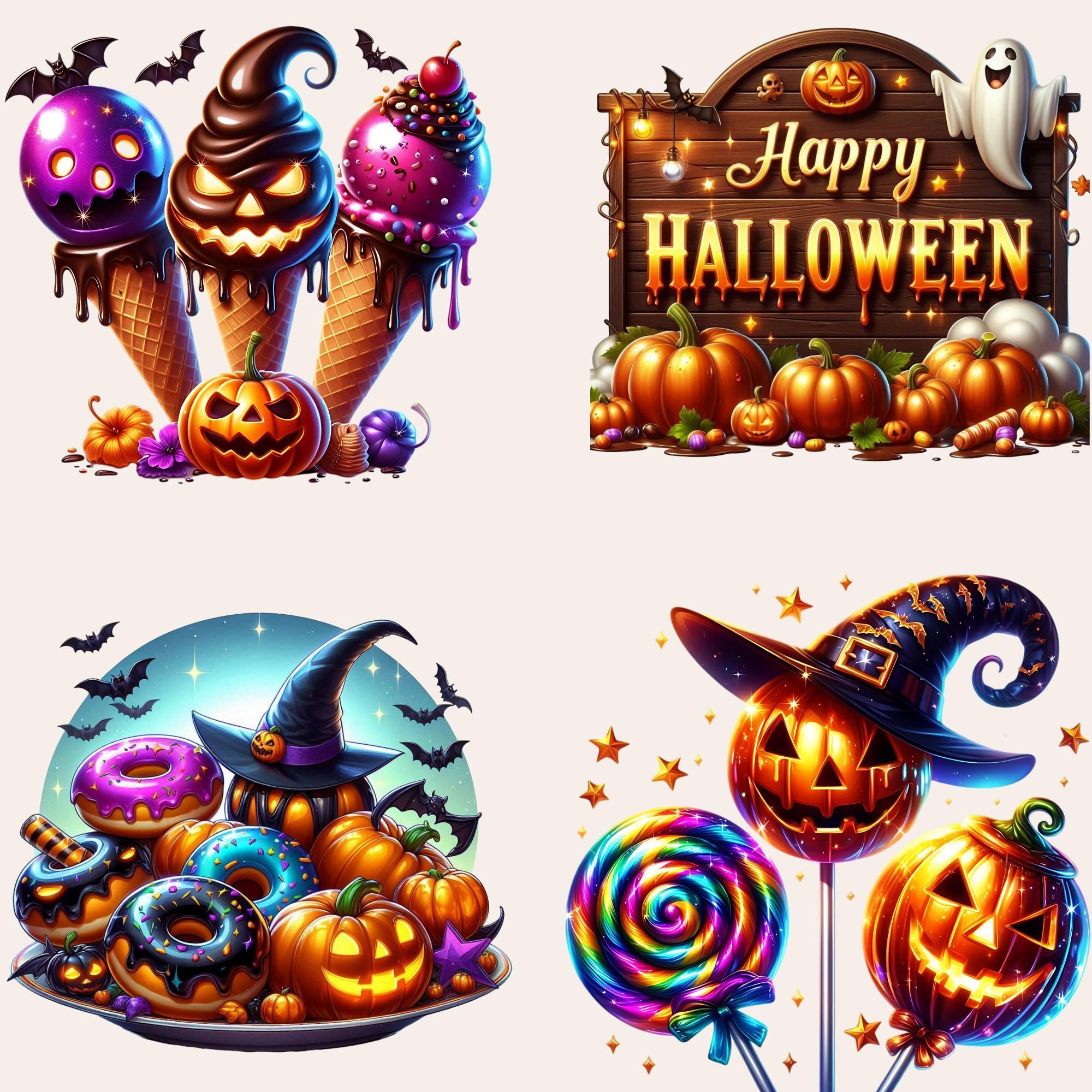 25 Halloween Candy Shop Clipart, Halloween Candy PNG, Halloween Treats ...