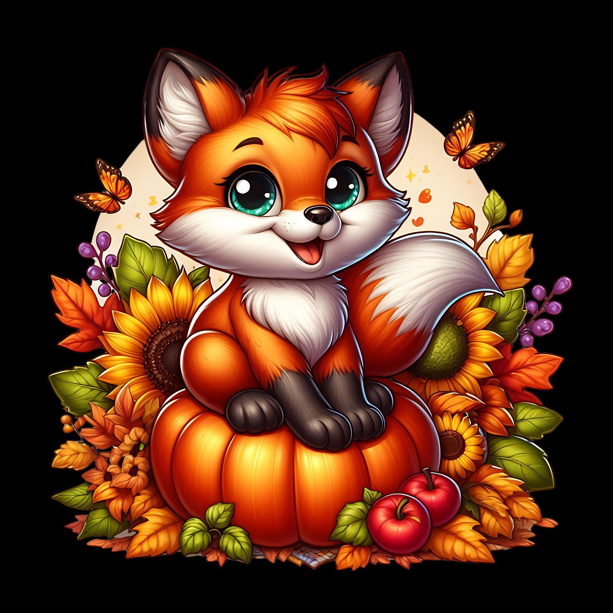 30 Cute Fall Animals Clipart, Autumn Baby Animals PNG, Fall Woodland ...