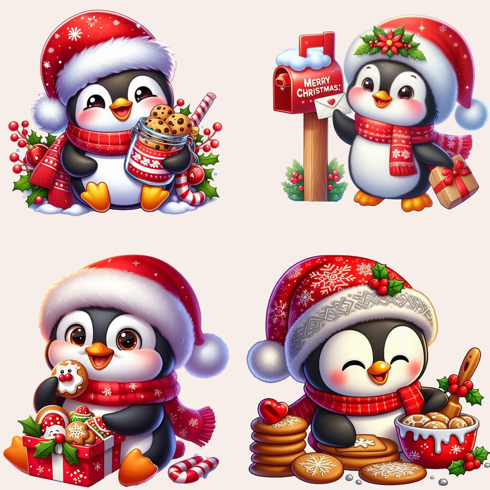18 Winter Penguin Clipart, Christmas Penguin PNG, Cute Penguin Clipart ...