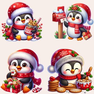 18 Winter Penguin Clipart, Christmas Penguin PNG, Cute Penguin Clipart ...