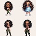 37 Black Chibi Girl Clipart, Cute Chibi PNG, Hispanic Chibi Girl ...