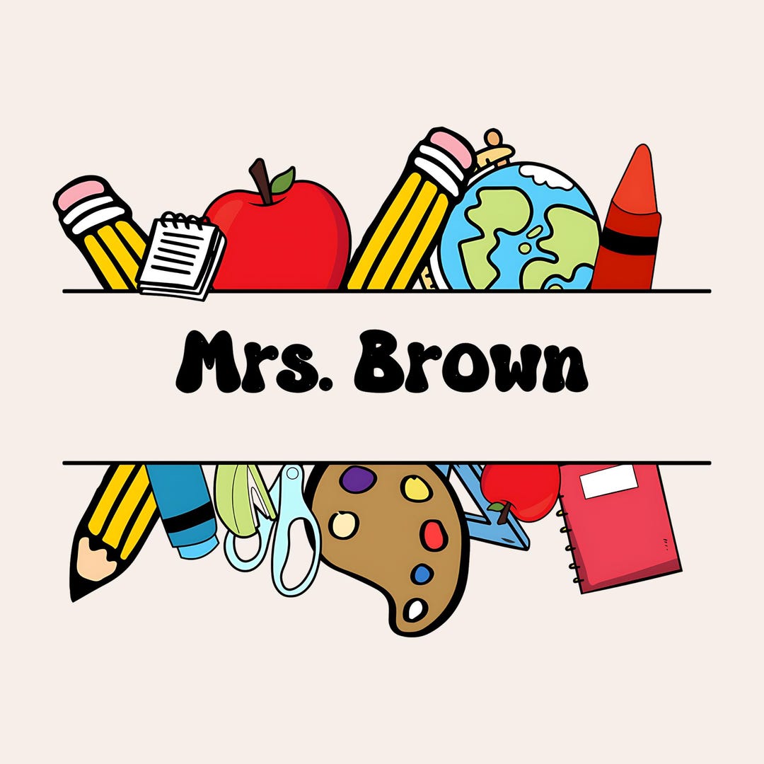 Custom Teacher Name PNG, Back to School Teacher PNG, Teacher's Day Png ...