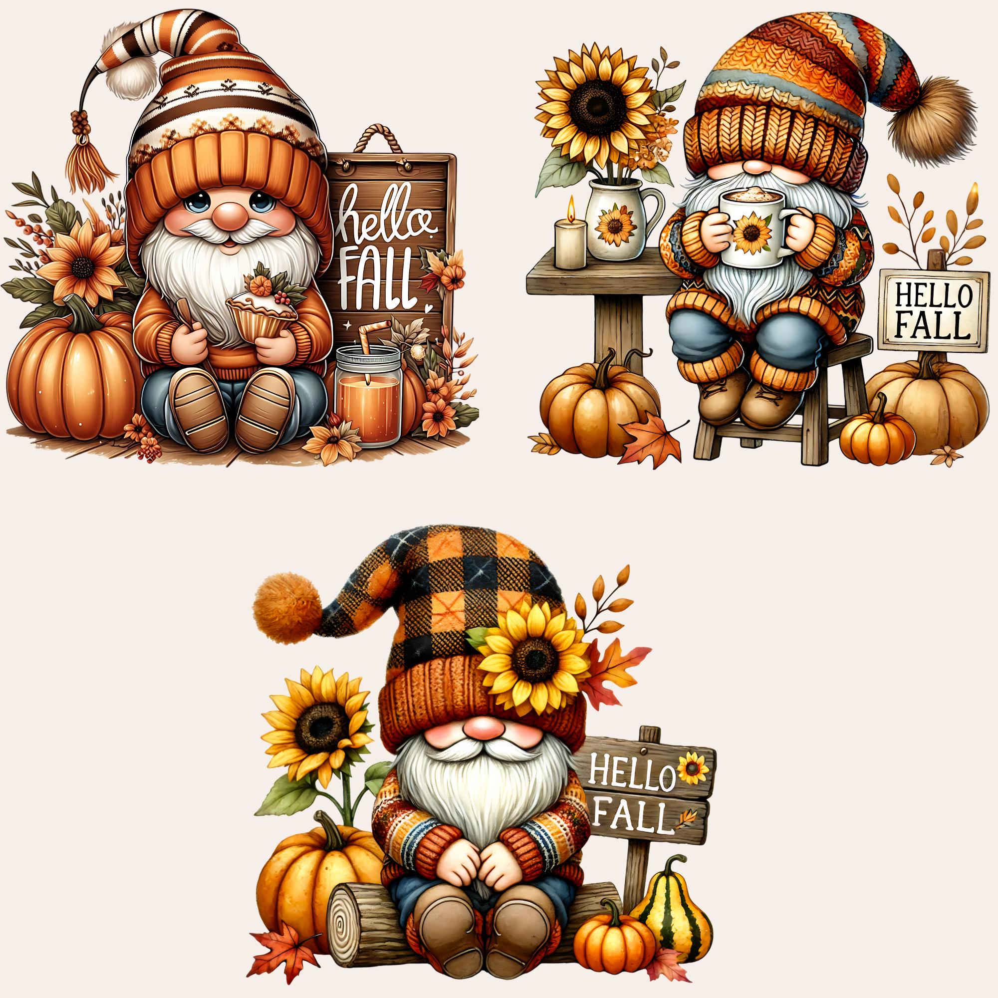 21 Hello Fall Gnome Clipart, Fall Gnome PNG, Autumn Gnome Clipart ...