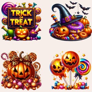 25 Halloween Candy Shop Clipart, Halloween Candy PNG, Halloween Treats ...