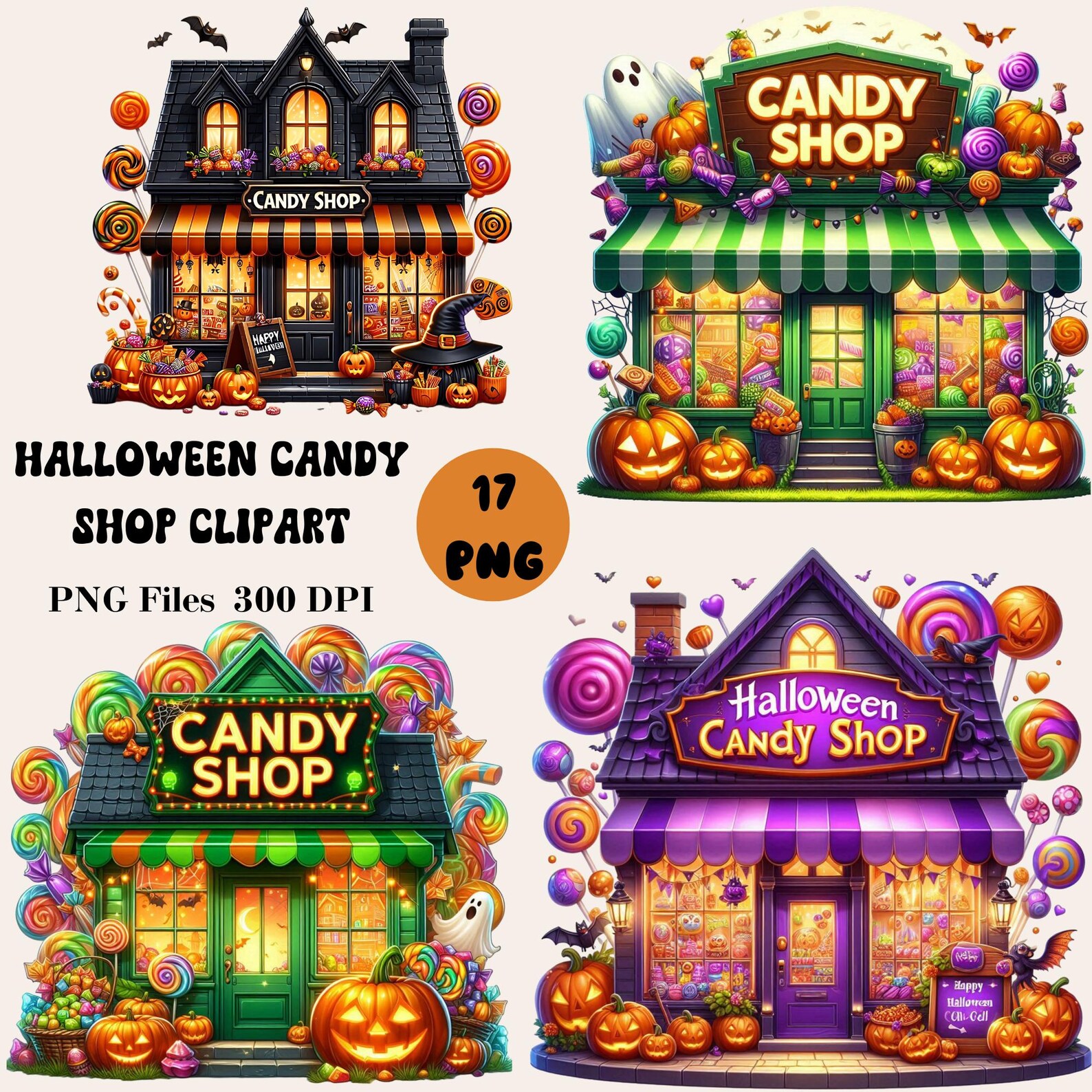 17 Halloween Candy Shop Clipart, Halloween Candy Store PNG, Halloween ...