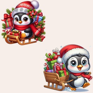 18 Winter Penguin Clipart, Christmas Penguin PNG, Cute Penguin Clipart ...
