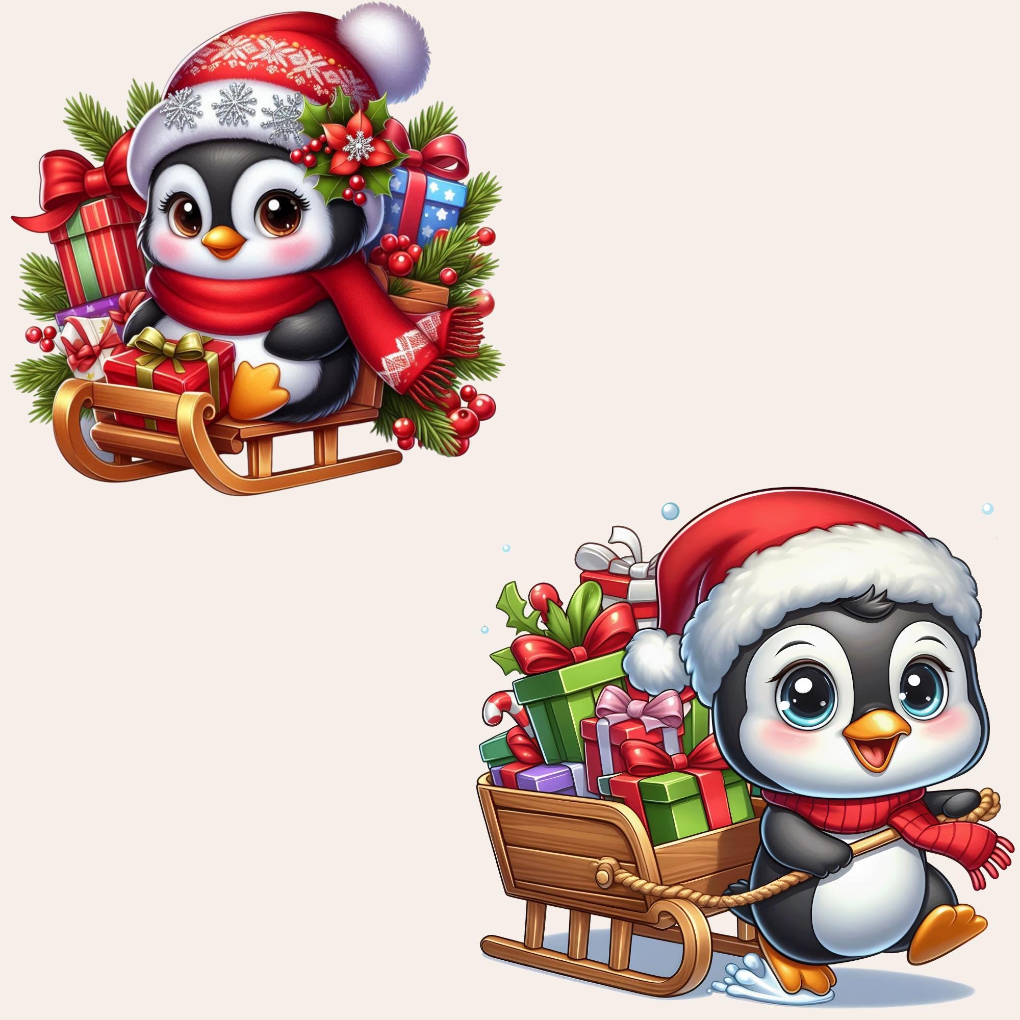 18 Winter Penguin Clipart, Christmas Penguin PNG, Cute Penguin Clipart ...