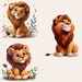 20 Safari Animals Clipart Bundle, Lions Clipart, Safari Animals PNG ...