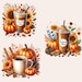 16 Autumn Coffee Clipart, Hello Fall Ice Coffee PNG, Fall Coffee PNG ...
