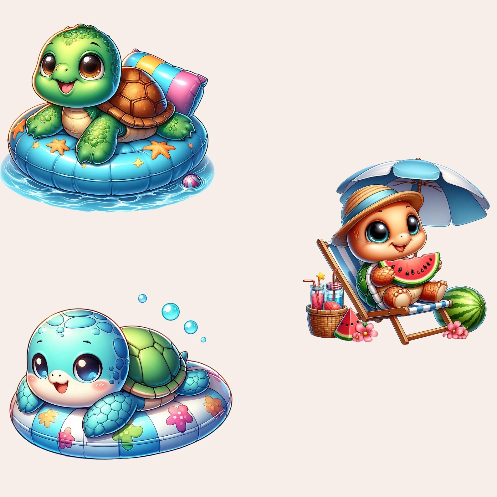 15 Summer Baby Turtle Clipart, Beach Turtle Clipart, Cute Sea Turtle ...