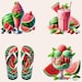 15 Summer Watermelon Clipart, Watermelon PNG Bundle, Summer Fruits ...