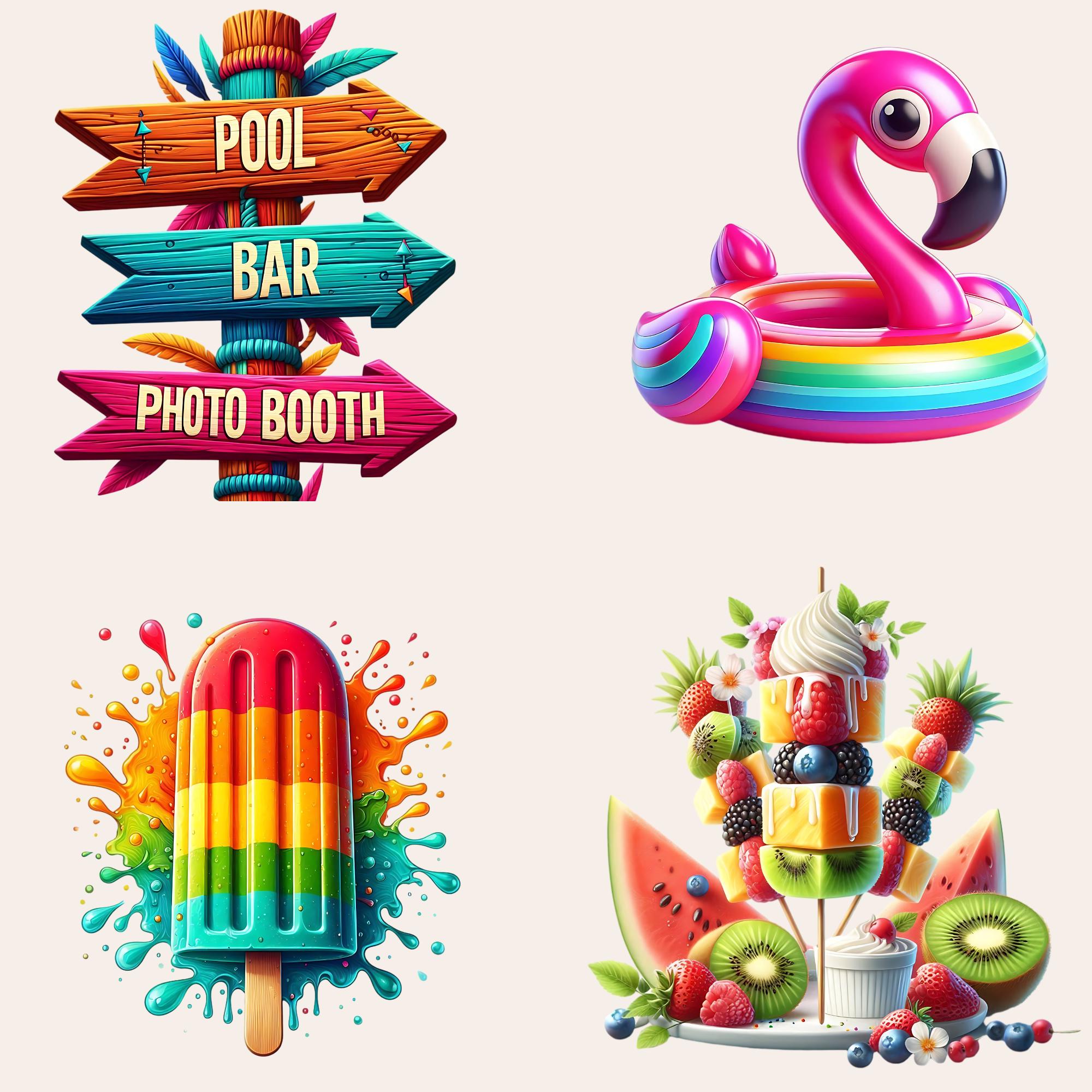 20 Pool Party Clipart, Pool Party Graphics, Summer PNG Bundle, Hello ...