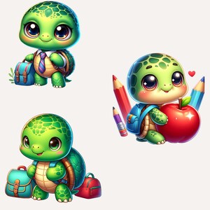 18 Back to School Turtle Clipart, School Turtle Clipart, Baby Turtle ...