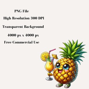 22 Funny Summer Fruits Clipart, Cute Fruits Clipart, Summer Clipart ...