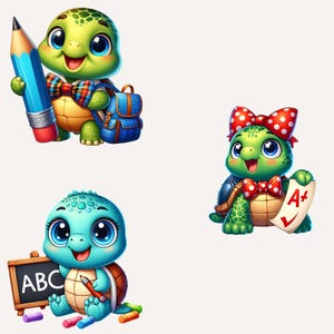 18 Back to School Turtle Clipart, School Turtle Clipart, Baby Turtle ...
