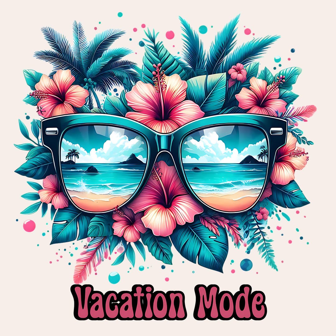 Vacation Mode PNG, Summer Sunglasses PNG, Summer Vacation Tshirt Design ...
