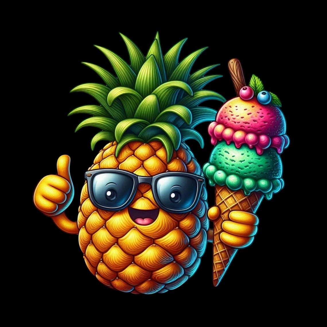 22 Funny Pineapple Clipart, Cute Pineapple Clipart, Funny Summer Fruits ...