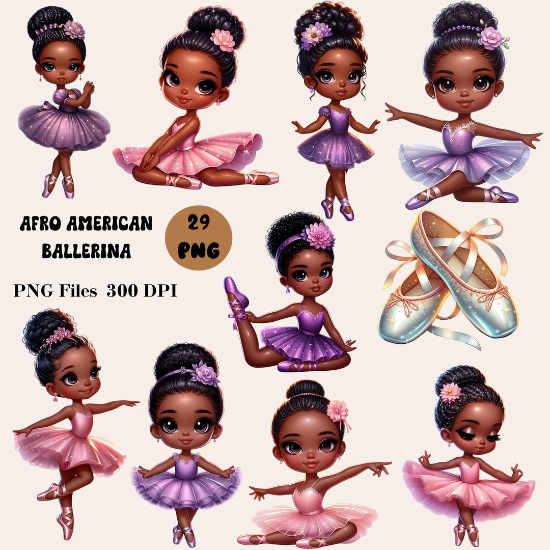 29 Afro American Ballerina Clipart, Cute Ballerina Clipart, Ballerina ...