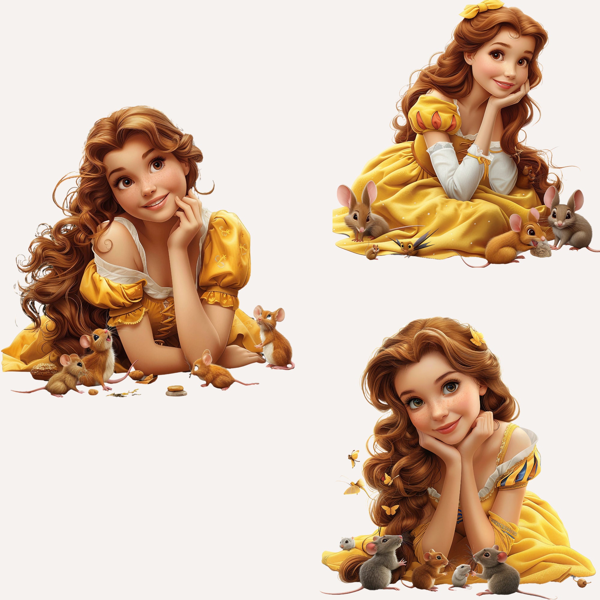 24 Princess PNG Bundle, Princess Clipart Bundle, Cute Princess PNG ...