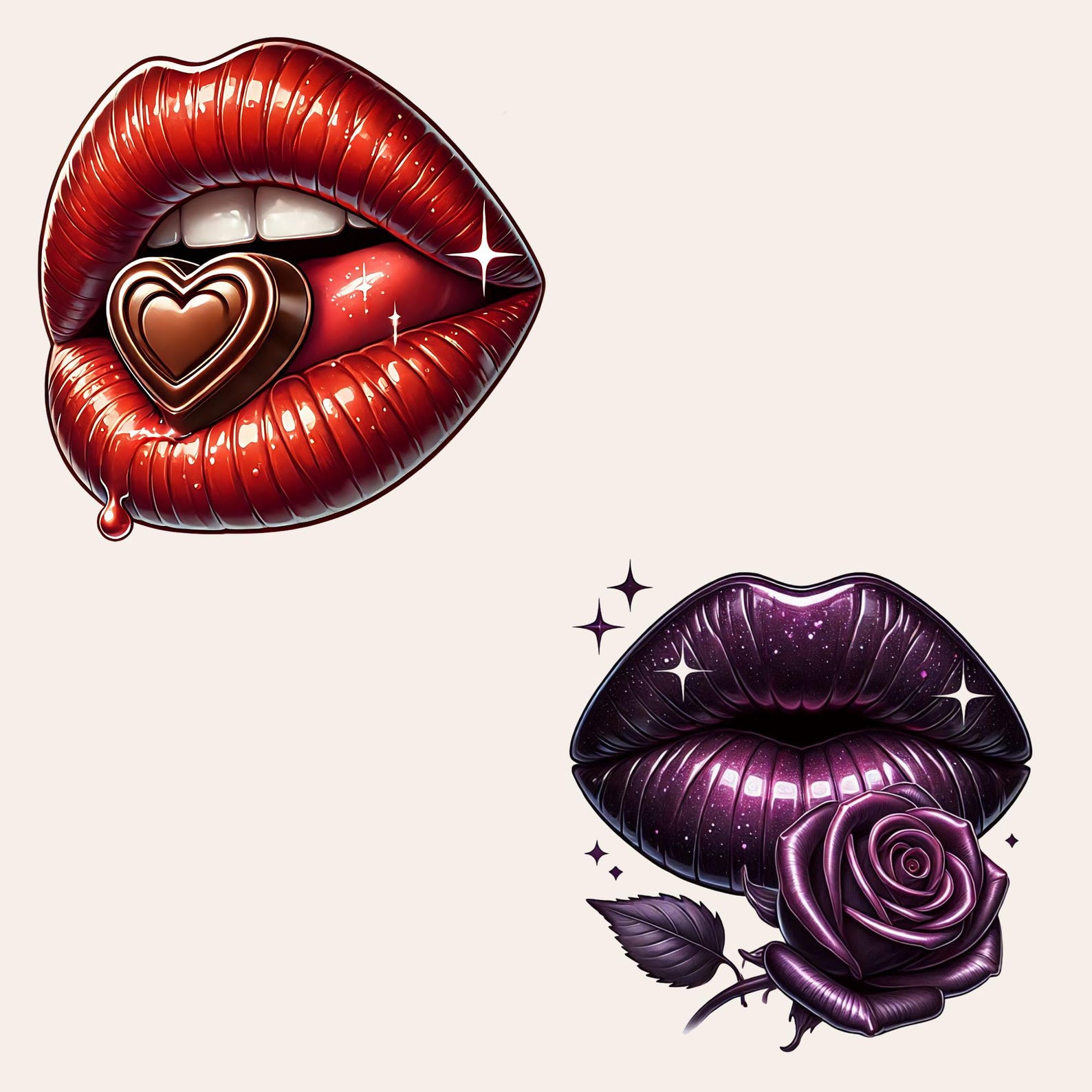 20 Valentines Lips Clipart, Valentines Day Clipart, Romantic Lips ...