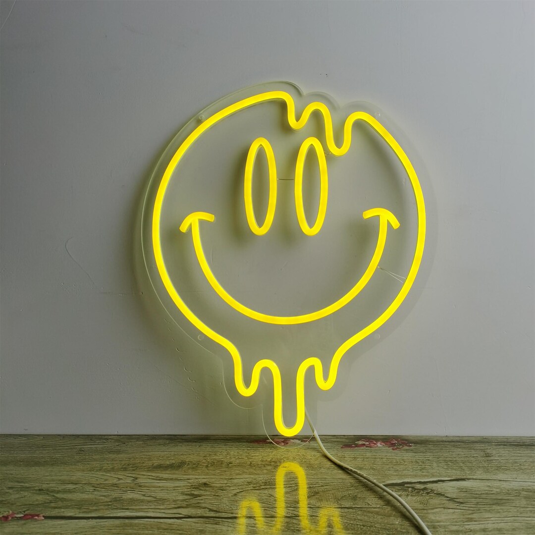 Smiley Face Neon Sign, Led Neon Sign Bedroom, LED Neon Wall Decoration ...