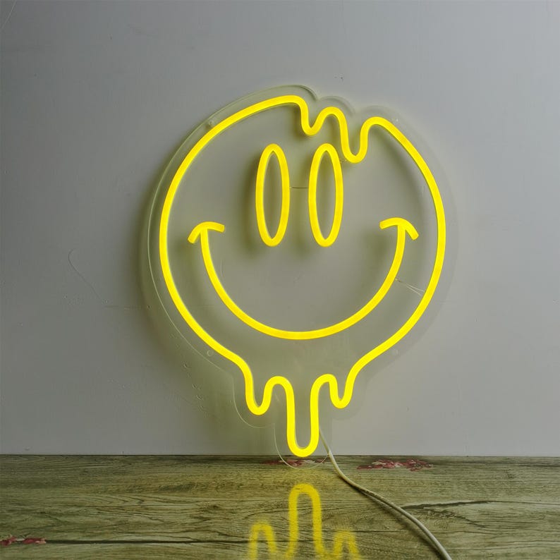 Smiley Face Neon Sign, Led Neon Sign Bedroom, LED Neon Wall Decoration ...