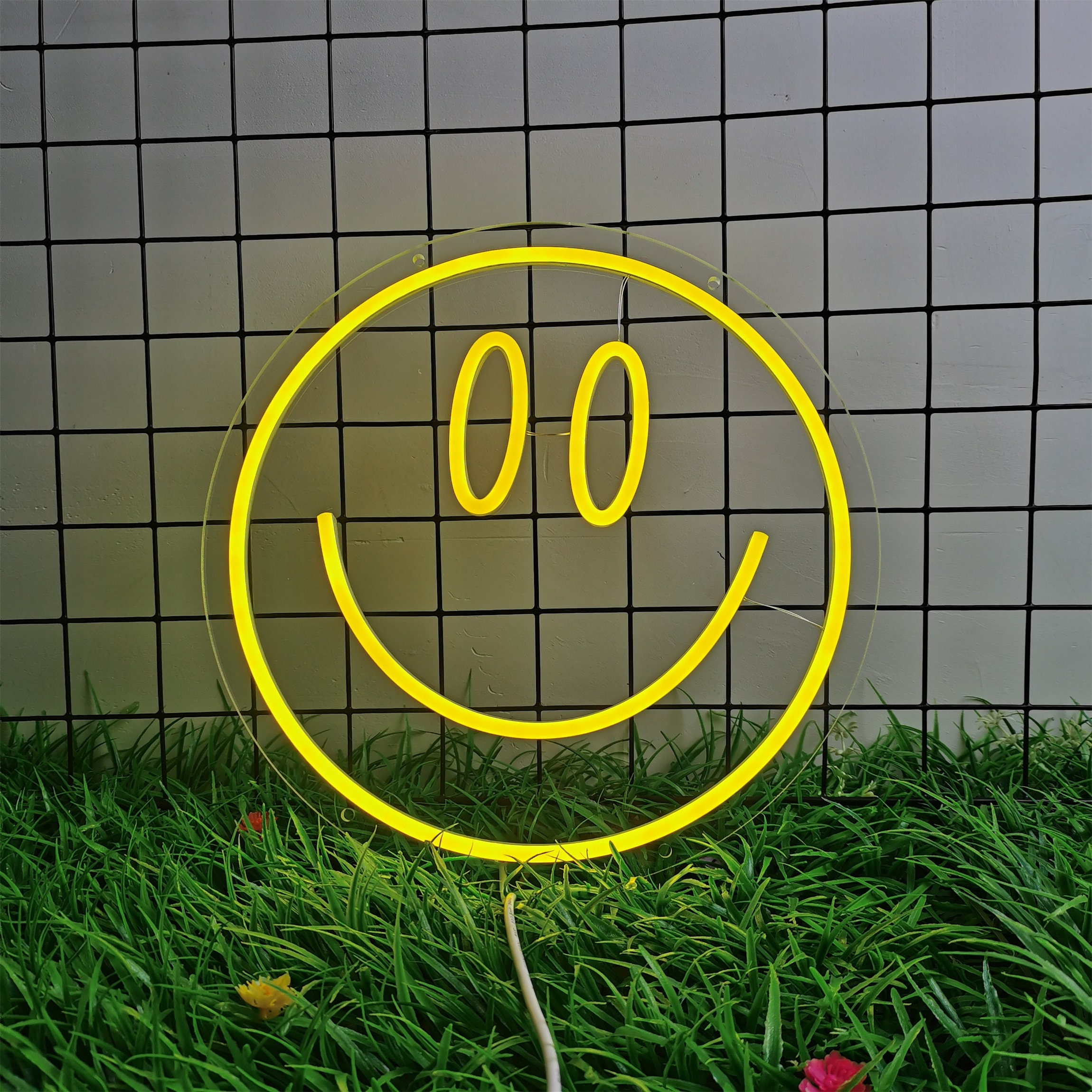 Smiley Face Neon Sign, Custom Neon Sign, LED Neon Wall Decoration, Kids ...