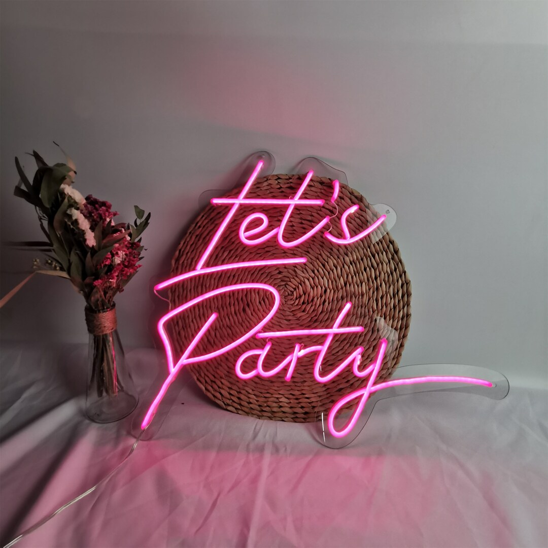 Let's Party Neon Sign, Birthday Party Sign, LED Neon Sign, Wedding ...