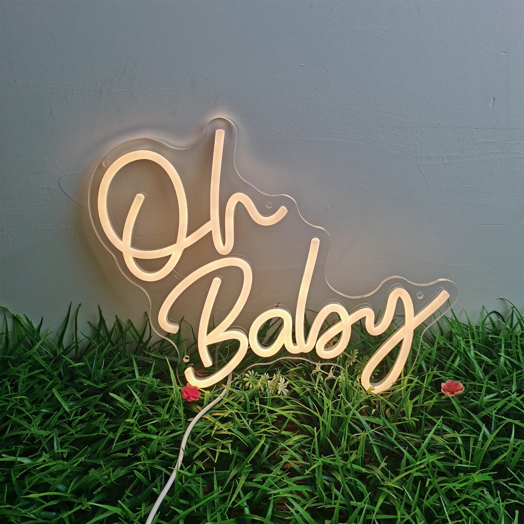 Custom Neon Sign, Oh Baby Neon Sign, Wedding Neon Sign, LED Neon Sign ...