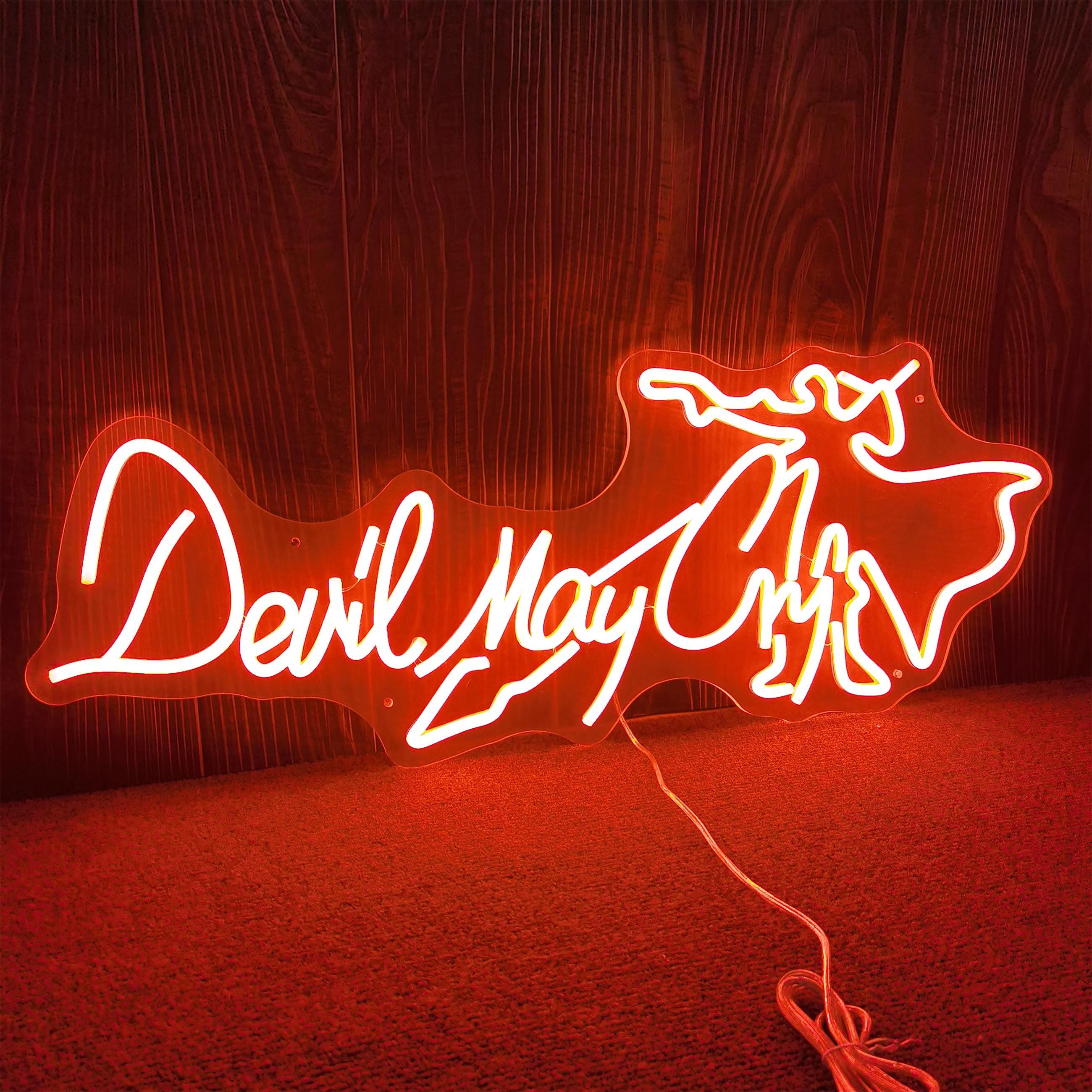 Devil May Cry Neon Sign, Neon Sign, DMC Video Game Room Wall Decor ...