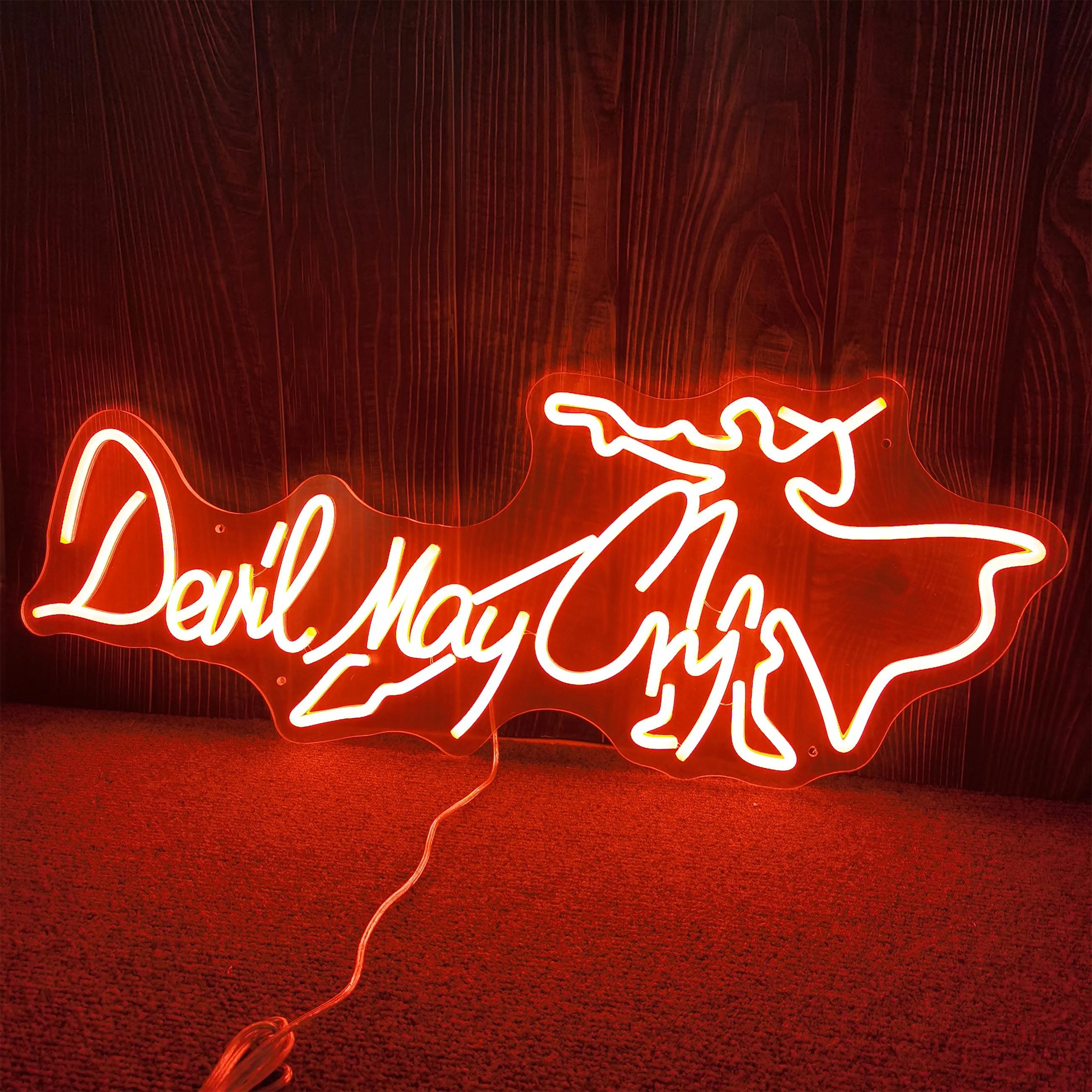 Devil May Cry Neon Sign, Neon Sign, DMC Video Game Room Wall Decor ...