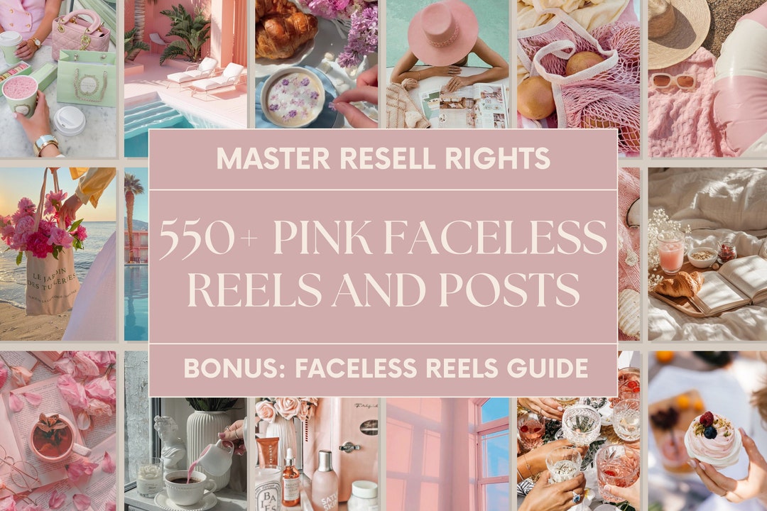 550+ PINK Faceless Reels and Photos, Stock Videos, Faceless Digital ...