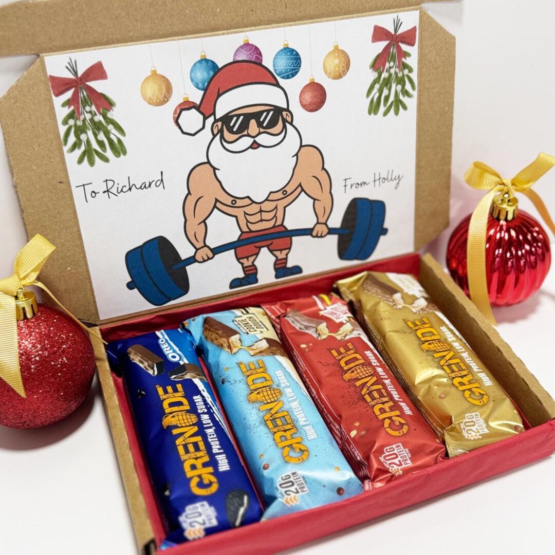 Personalised Protein Bars Gift Box, High Protein Low Sugar, Letterbox ...