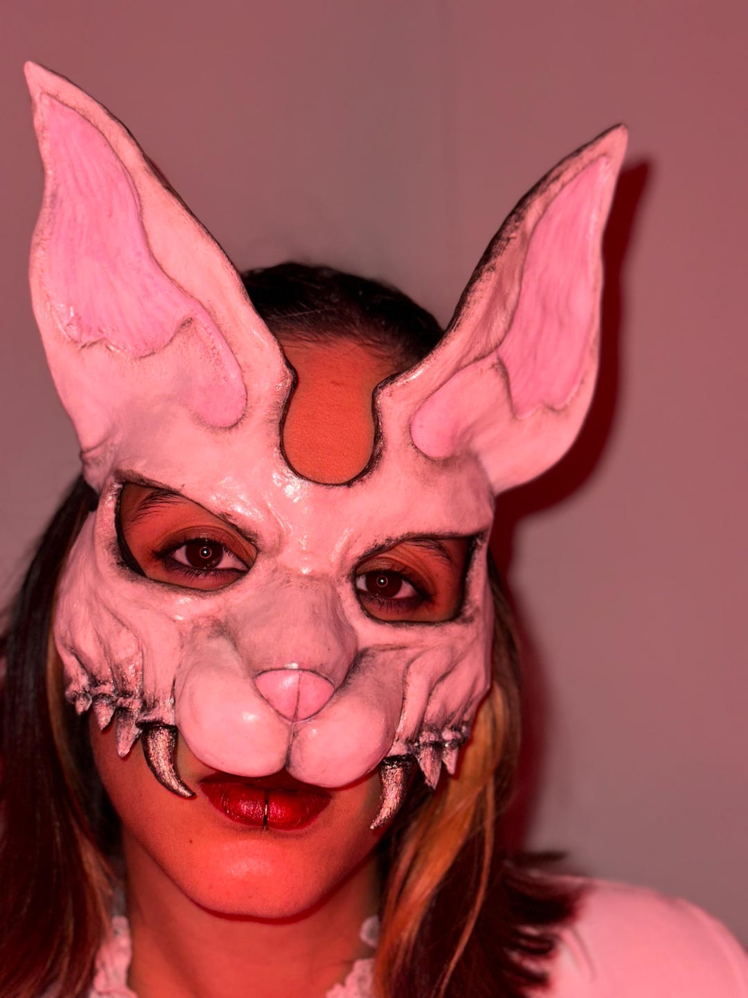 Bunny Mask With Fangs, Scary Mask, Halloween Costume - Etsy