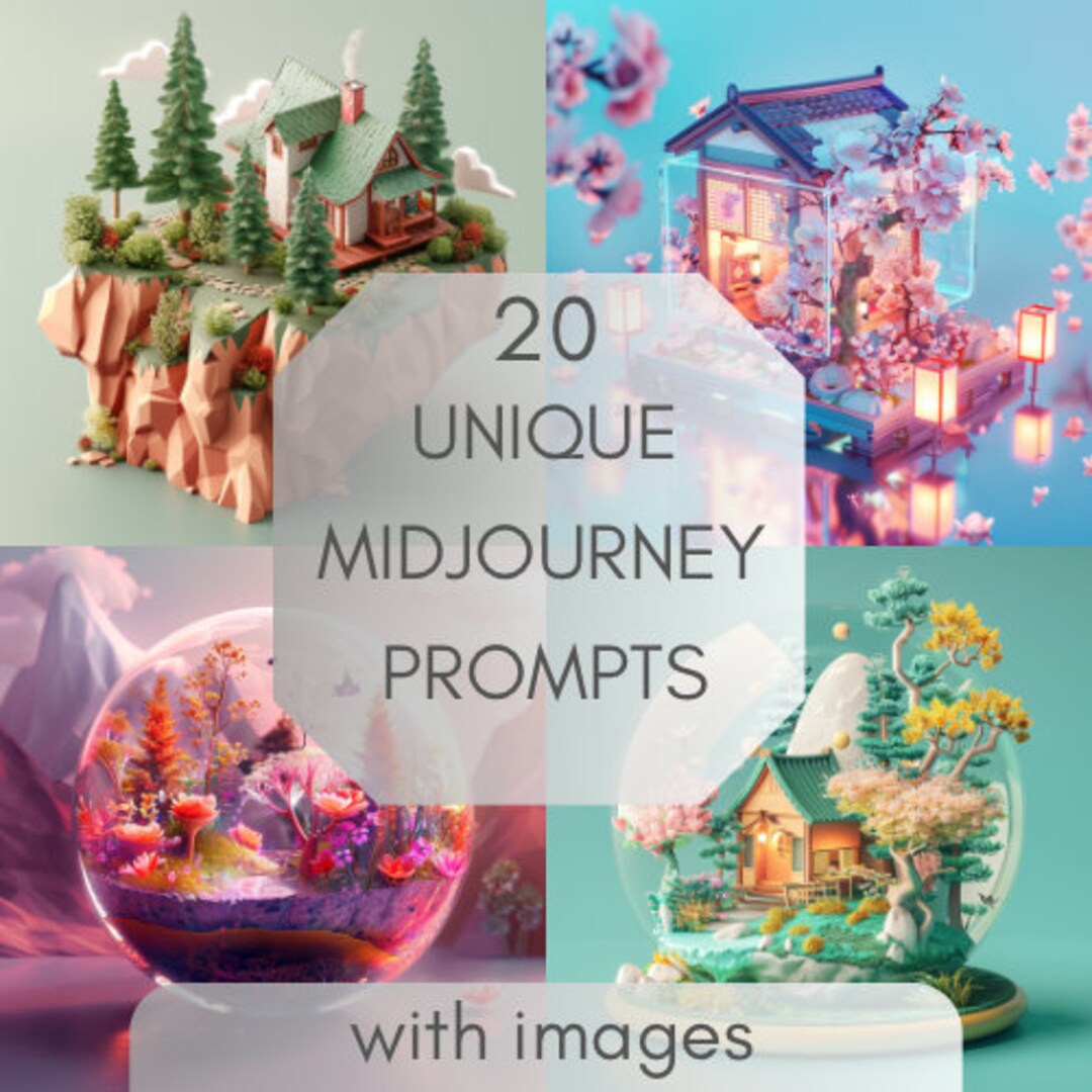 20 Midjourney Unique Ai Art Etsy