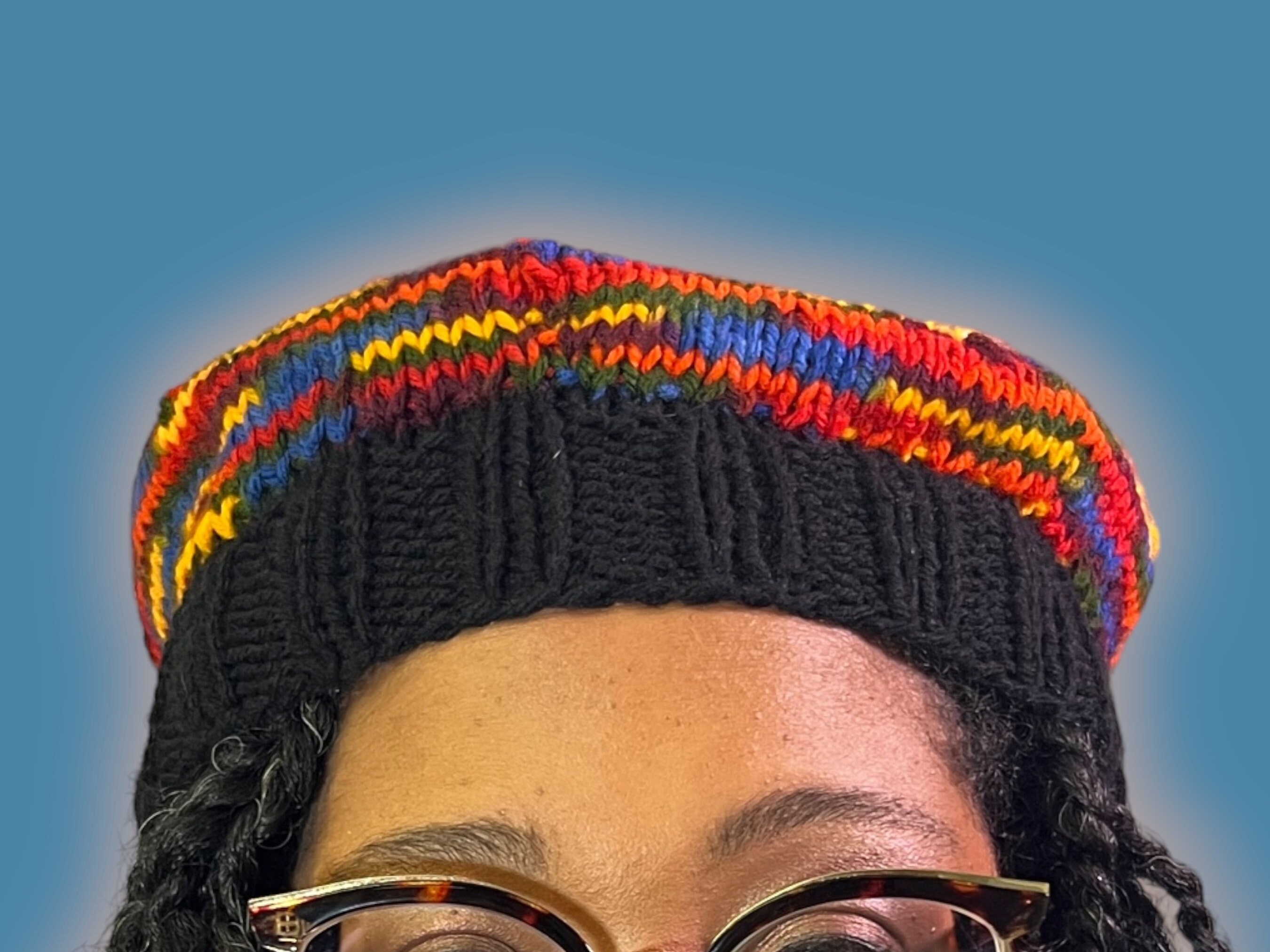 Hand Knit Beret | 90s Throwback Beret | Multi-color Knitted Beret ...