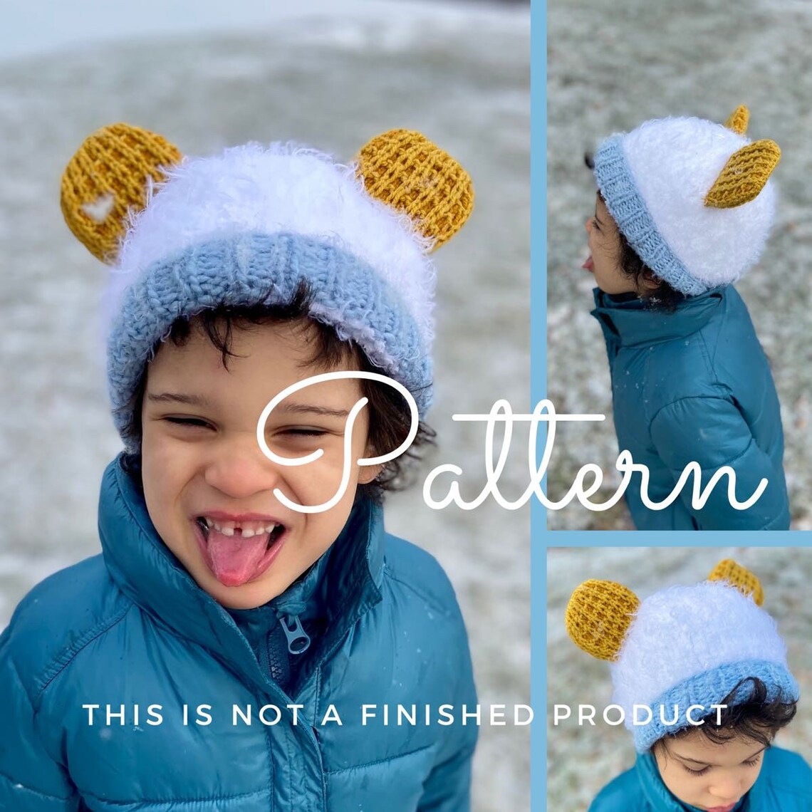 Waffles and Mochi Hat KNITTING PATTERN Yetti Cosplay Hat Easy to Read ...