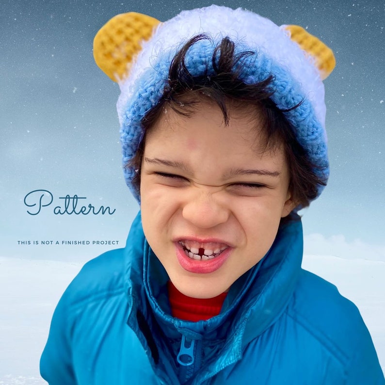 Waffles and Mochi Hat KNITTING PATTERN Yetti Cosplay Hat Easy to Read ...