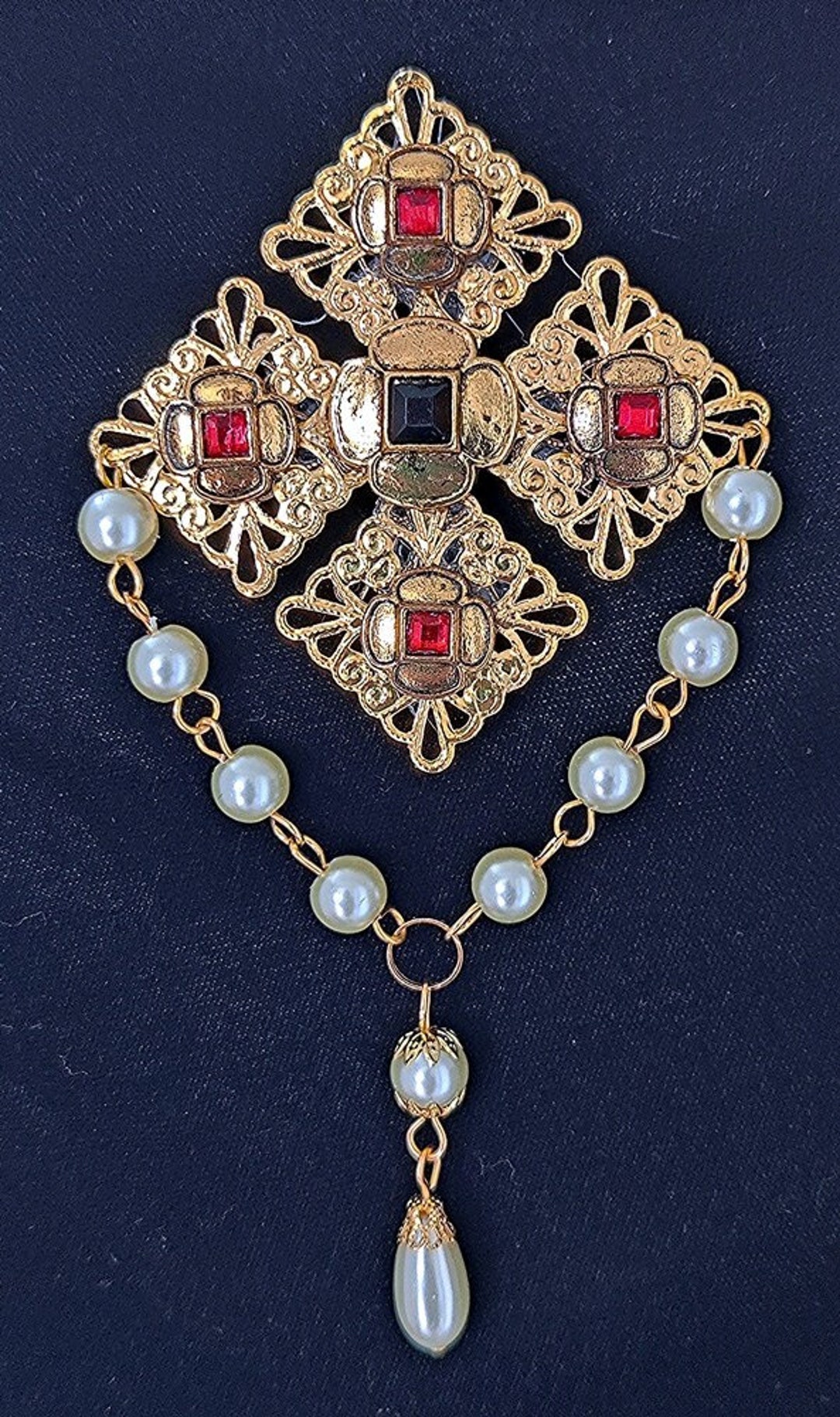 Ready to Ship, Handmade Tudor Brooch, Renaissance Jewelry, Medieval ...