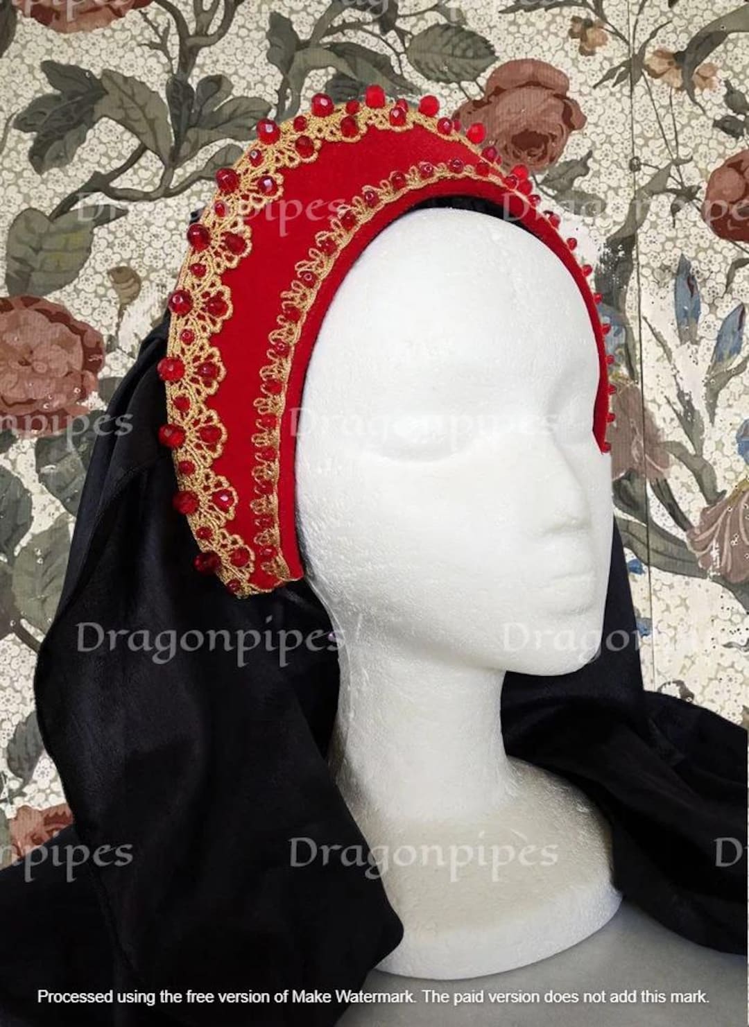 Renaissance French Hood, Renaissance Headpiece, Anne Boleyn, Headdress ...