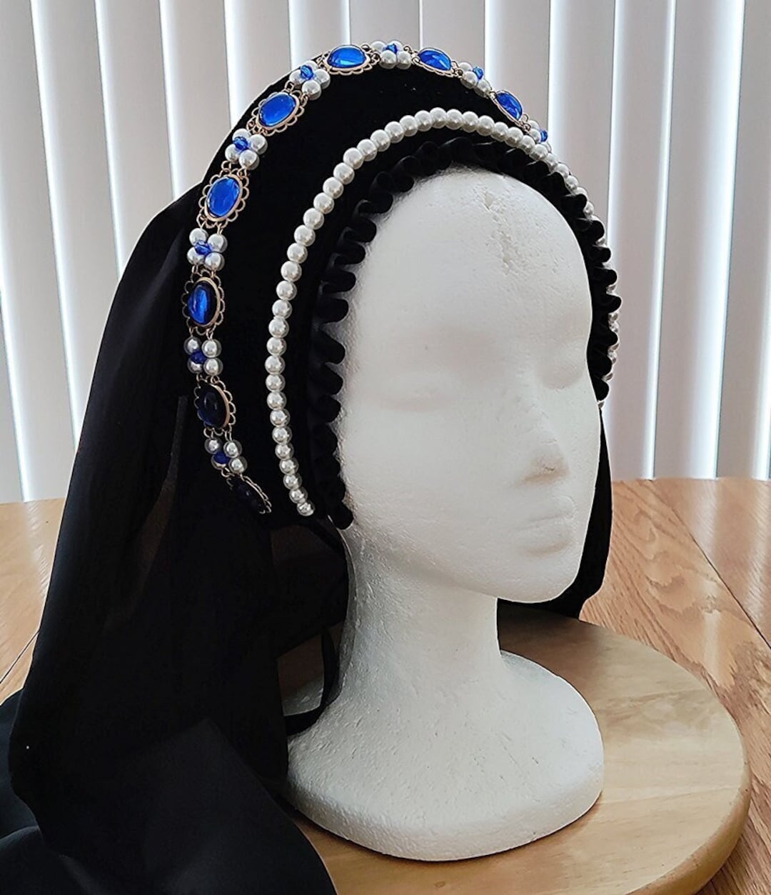 Ready to Ship, Renaissance French Hood, Tudor Headpiece, Renaissance ...