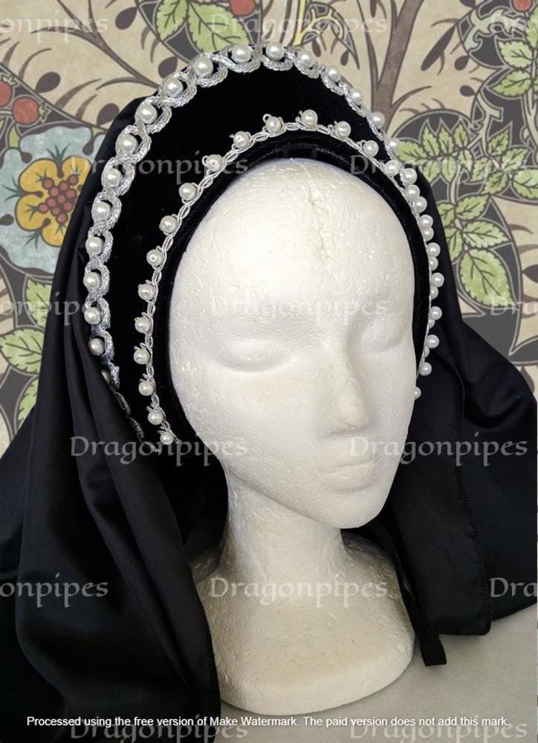 Handmade Renaissance French Hood, Tudor Headpiece, Renaissance ...
