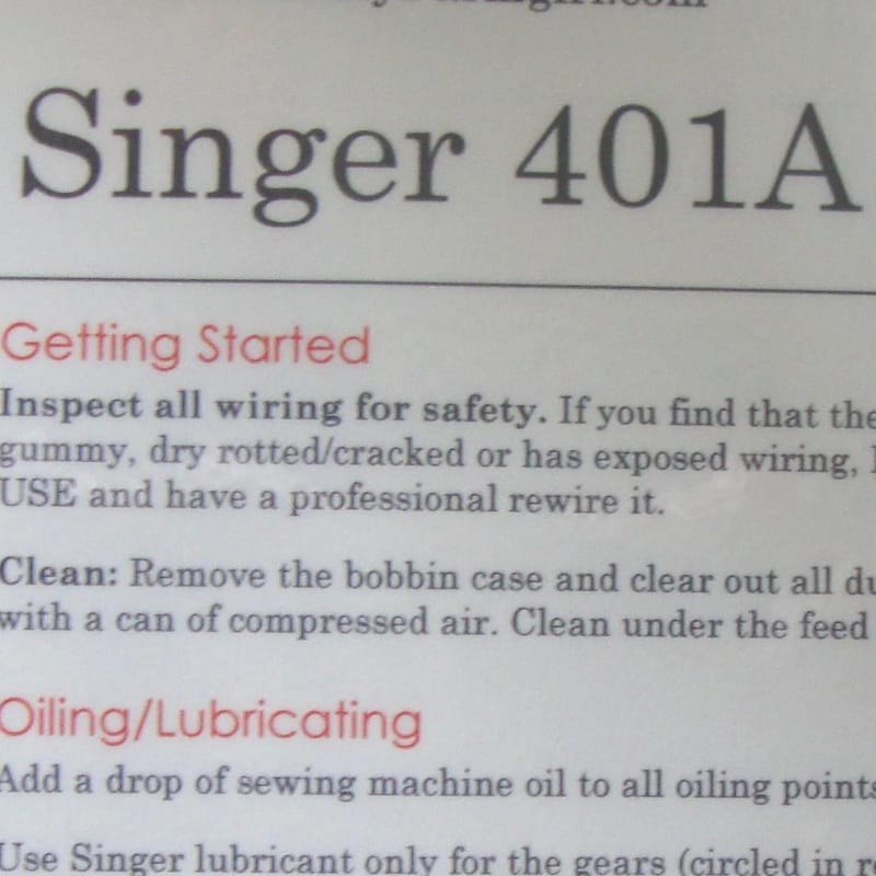 Singer 401 Sewing Machine - Etsy