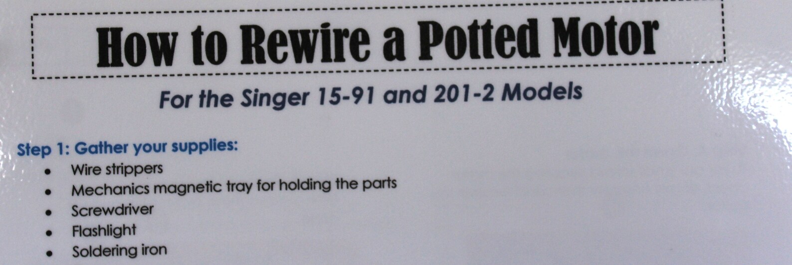 How to Rewire a Potted Motor Printable Cheat Sheet/reference Sheet ...